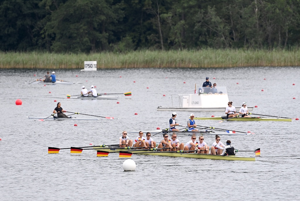 Startschuss in Trakai: Vier DRV-Boote sind heute ab 14:36 Uhr am Start ...